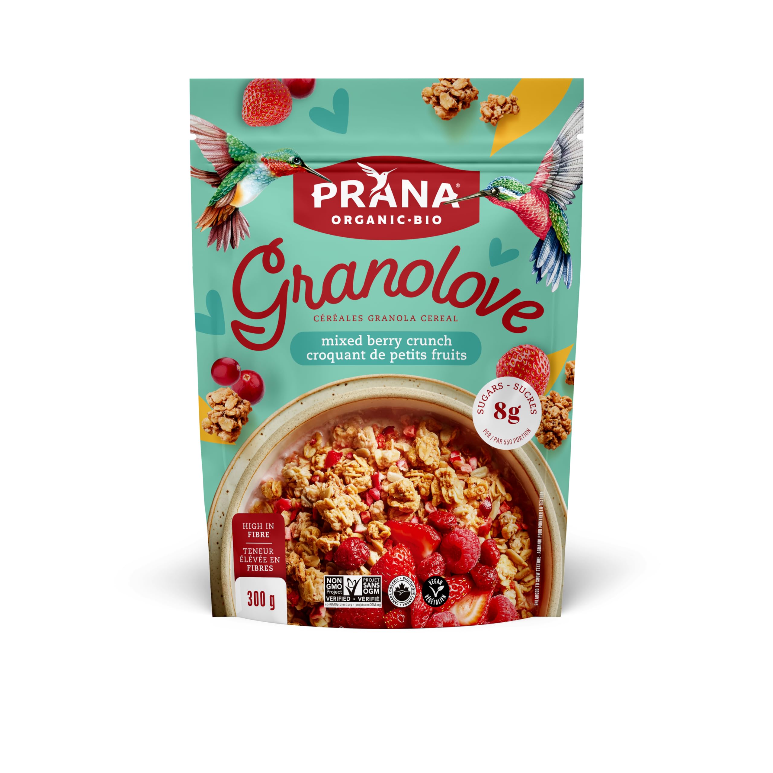 Prana Granolove - Mixed Berries Crunch Granola Cereals 300 g : Amazon ...