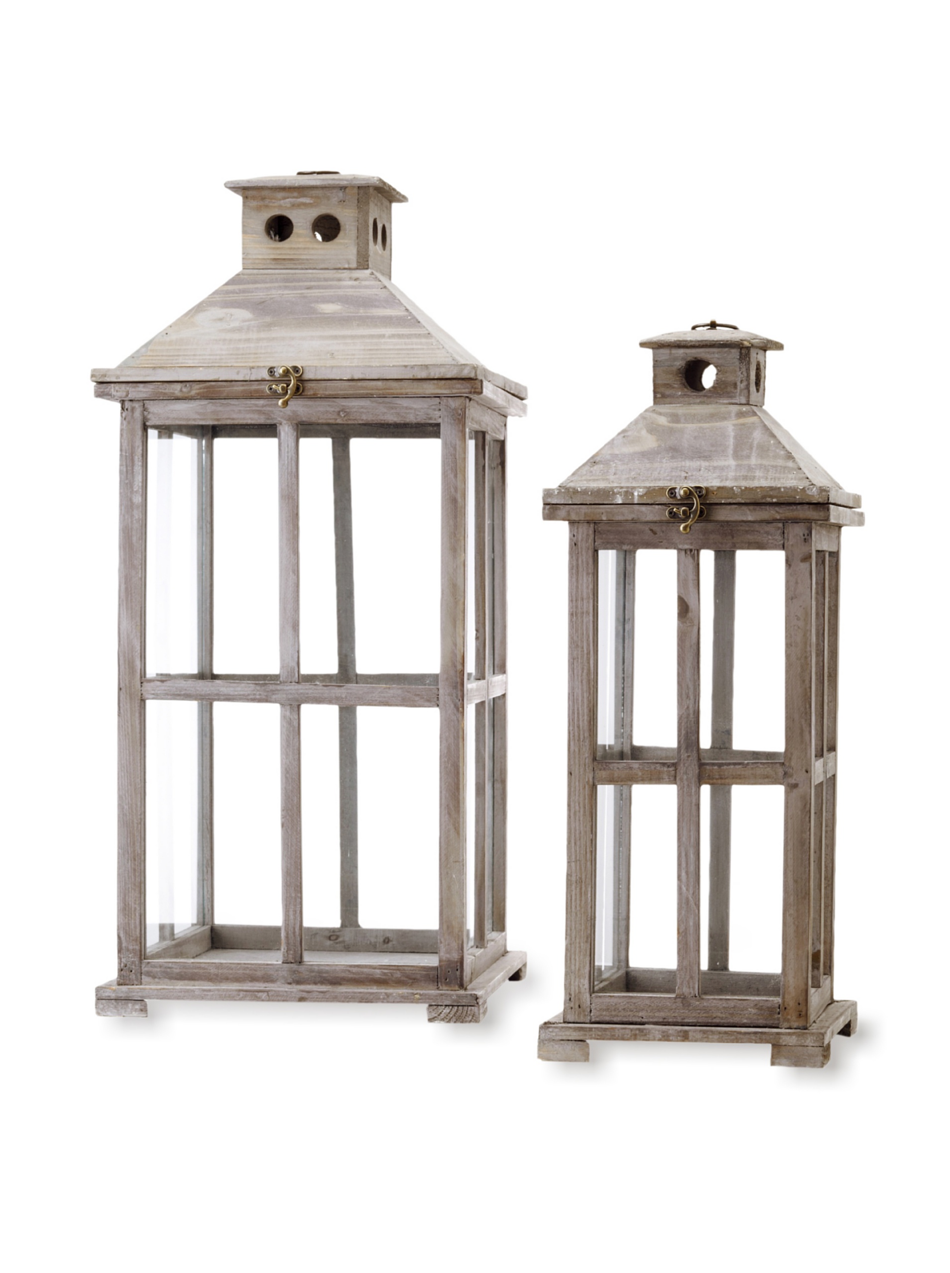 Windowpane Lanterns For Candles