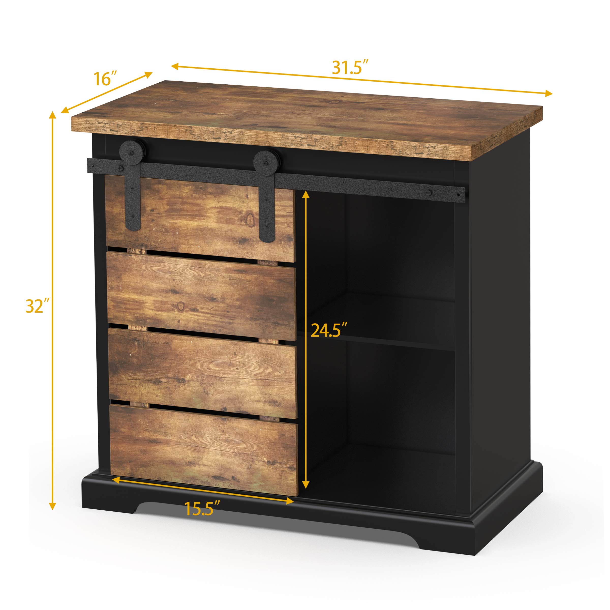 Snapklik.com : NSdirect Sideboard Coffee Bar Cabinet,Modern Farmhouse ...