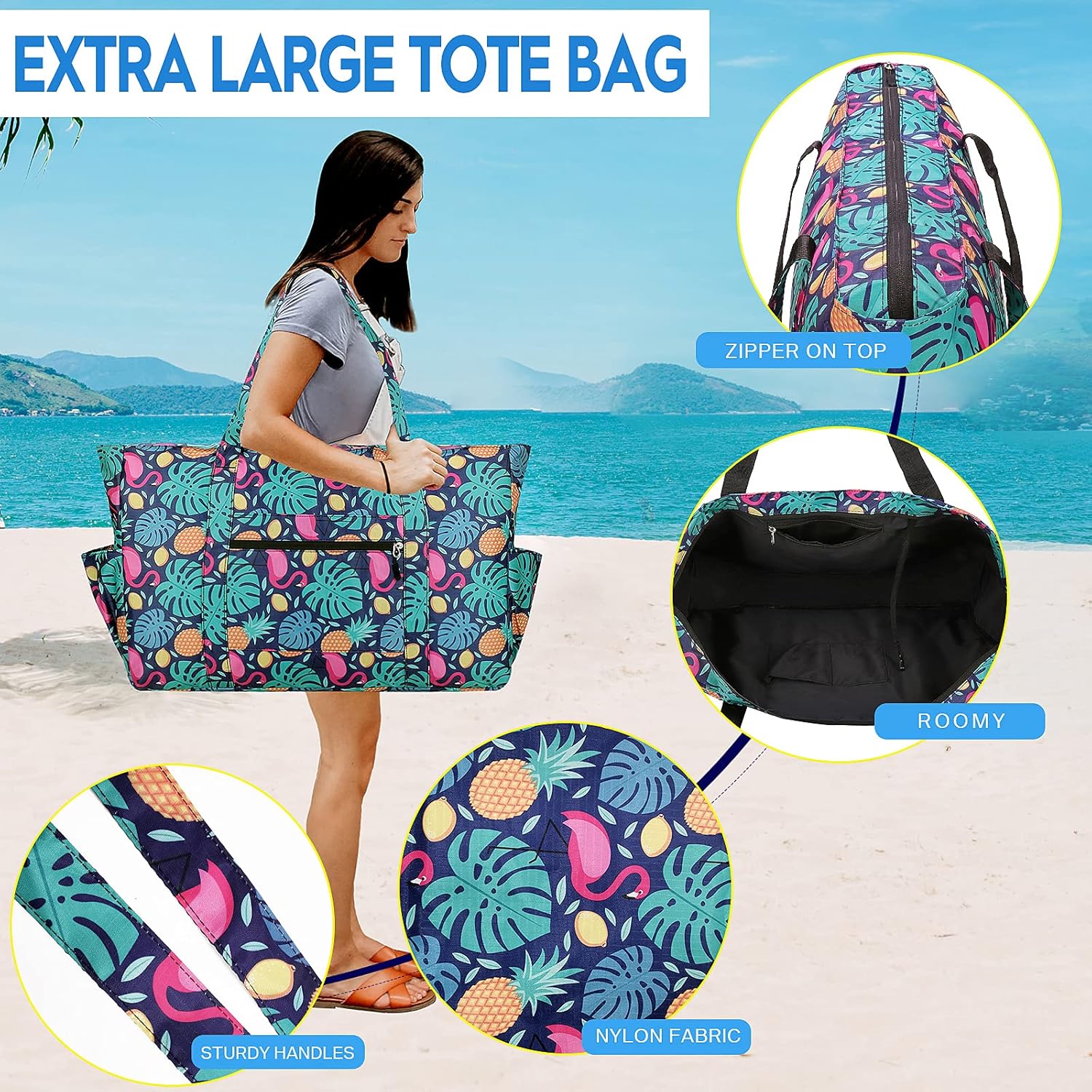 Amazon.com: Extra Large Beach Bag and Totes for Family, XL Waterproof ...
