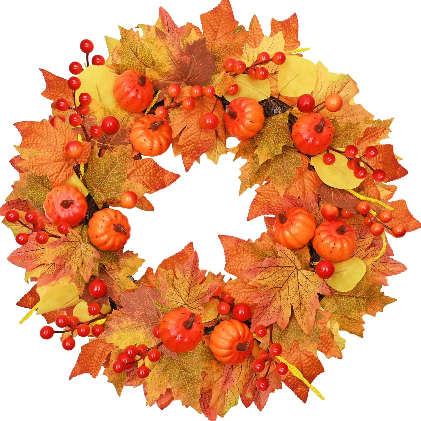 Amazon.com: Fall Decor - Fall Wreaths for Front Door, 18" Fall Wreath ...