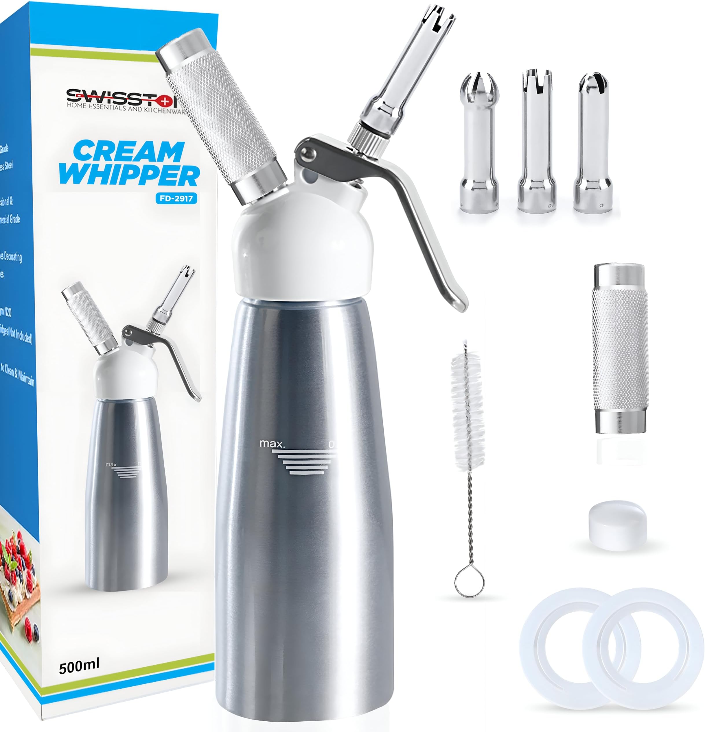 Amazon.com: NATUREKIT Homemade Whipped Cream Dispenser,Large 500ml / 1 ...