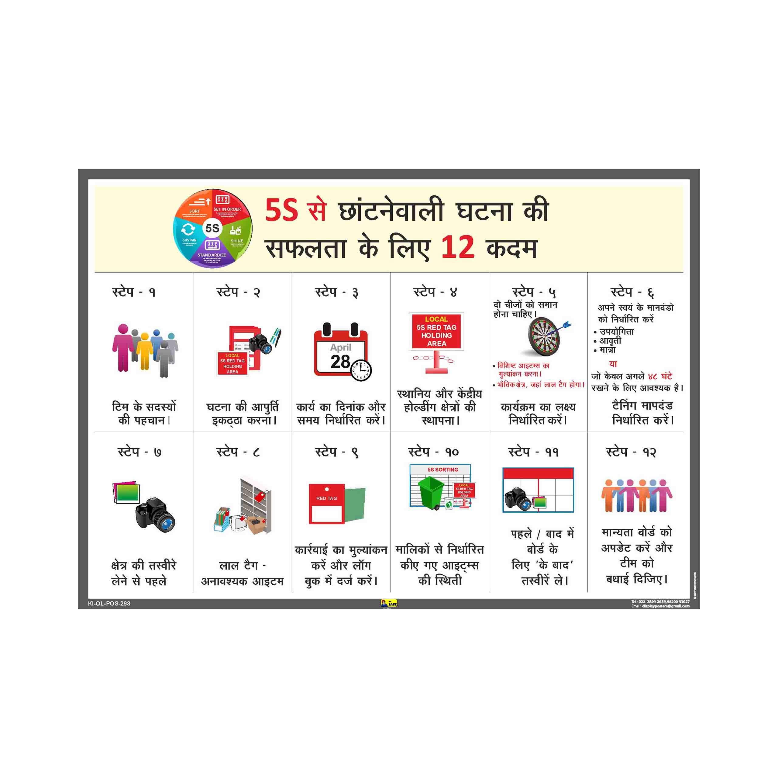 Buy Mr Safe 5s 12 Steps To 5s Sorting Event Success In Hindi Sunboard A4 825 Inch X 117
