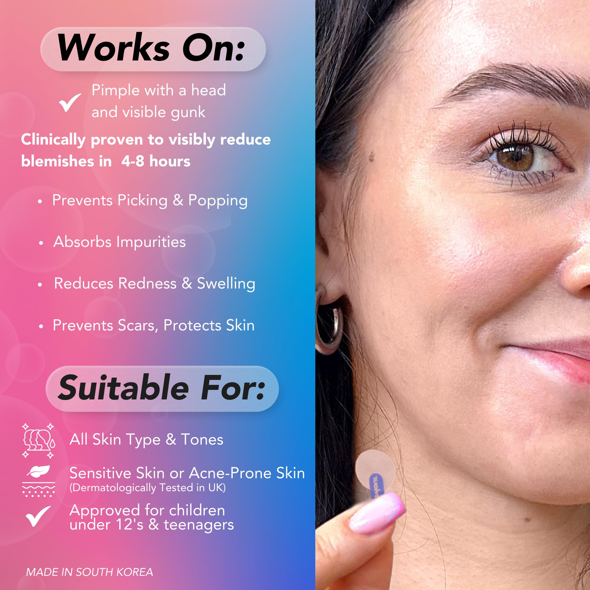 SPOT SAVIOUR Pimple Patches with Hygienic Applicator | 96 Hydrocolloid ...