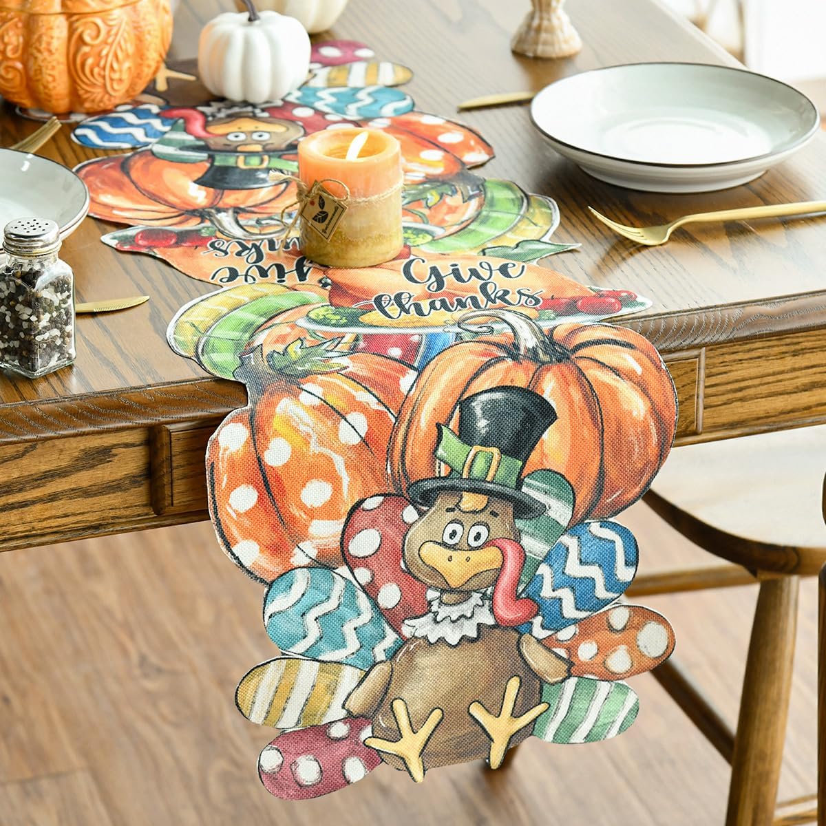 Amazon.com: Artoid Mode Give Thanks Turkey Pumpkins Thanksgiving Shaped ...