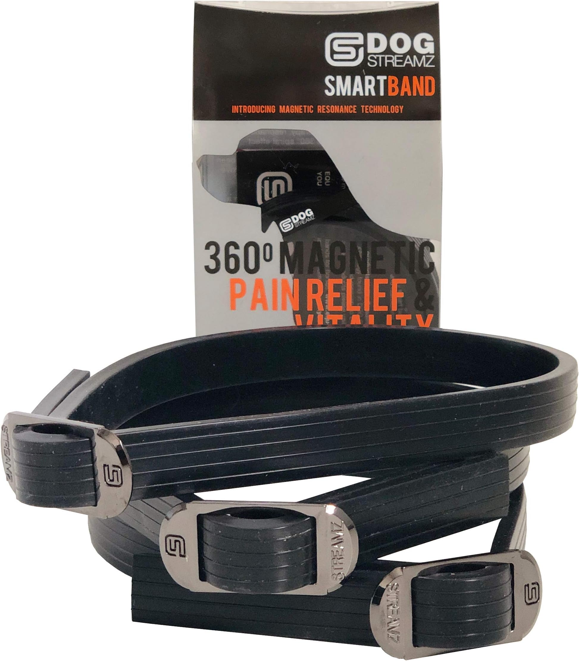 DOG Streamz magnetic dog collar, up to 55cm (black) | Non Invasive 360º ...