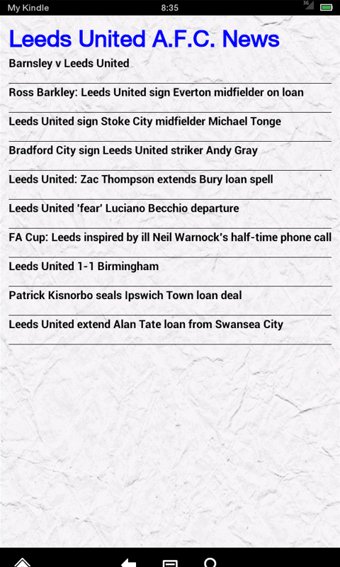 Leeds Football News(Kindle Tablet Edition) - App on Amazon Appstore
