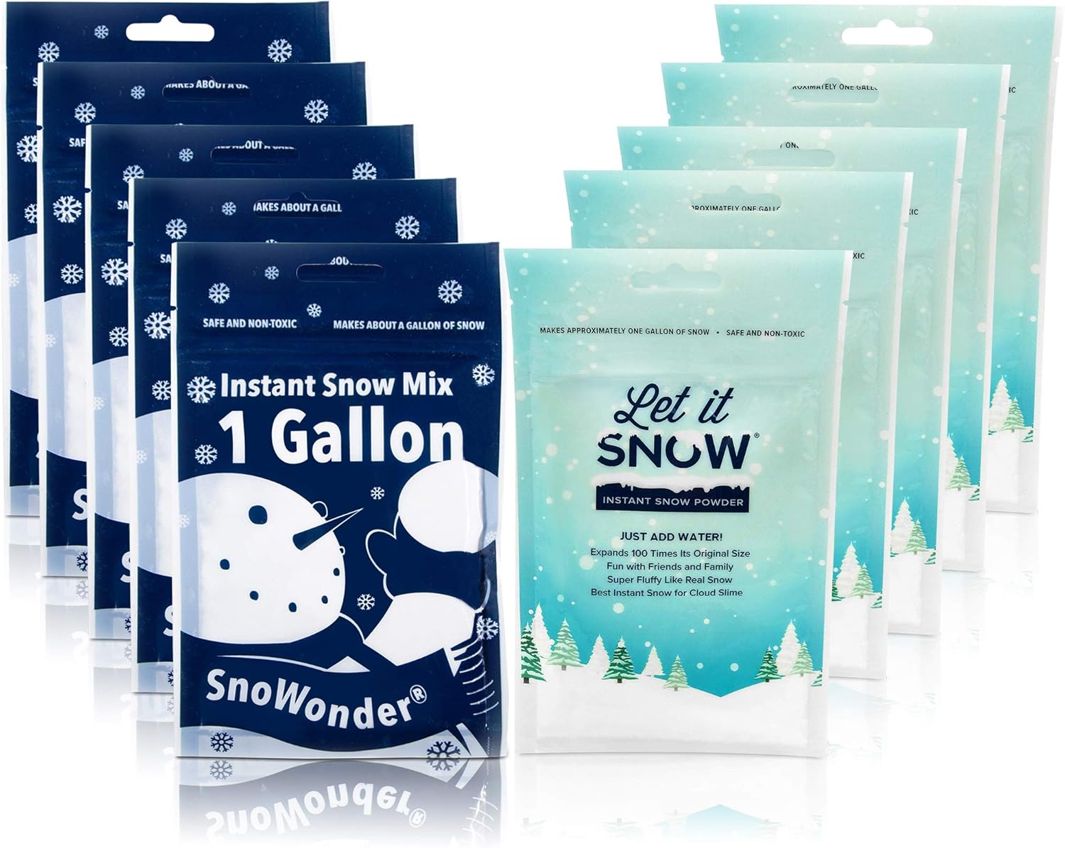 Amazon.com: Let it Snow and SnoWonder Instant Snow Powder for Slime and ...