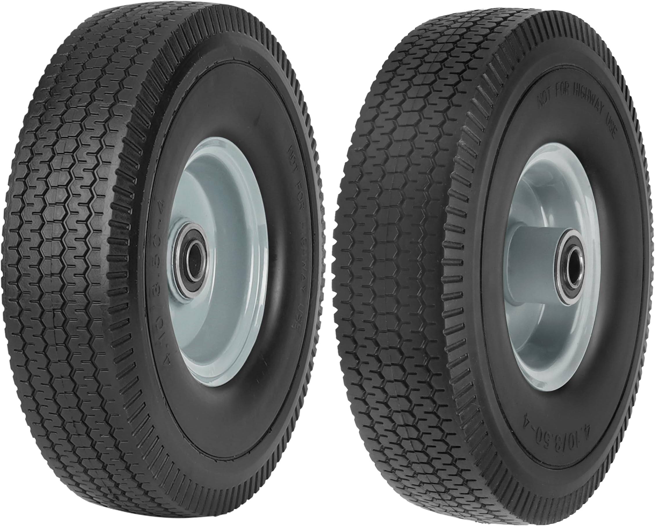 Amazon.com: 13" Flat Free Solid Tire and Wheel, 4.00-6 Solid Tires with ...