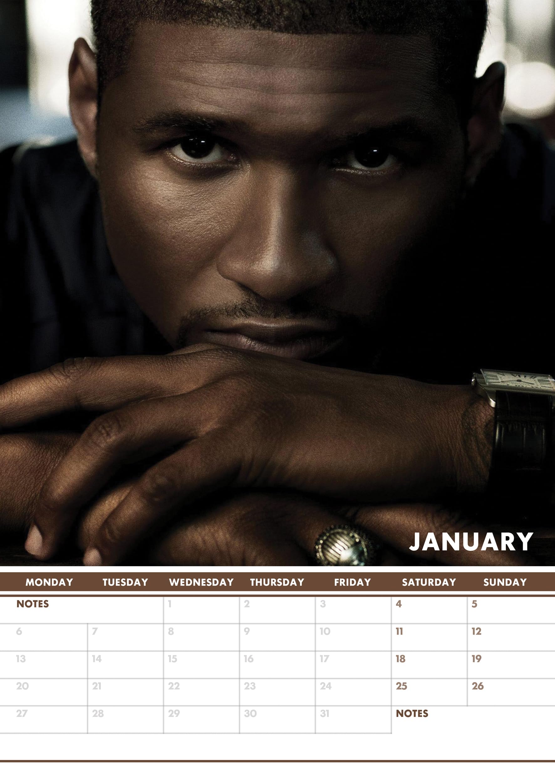 Usher 2025 – A3 Size Wirobound Calendar – BigaMart
