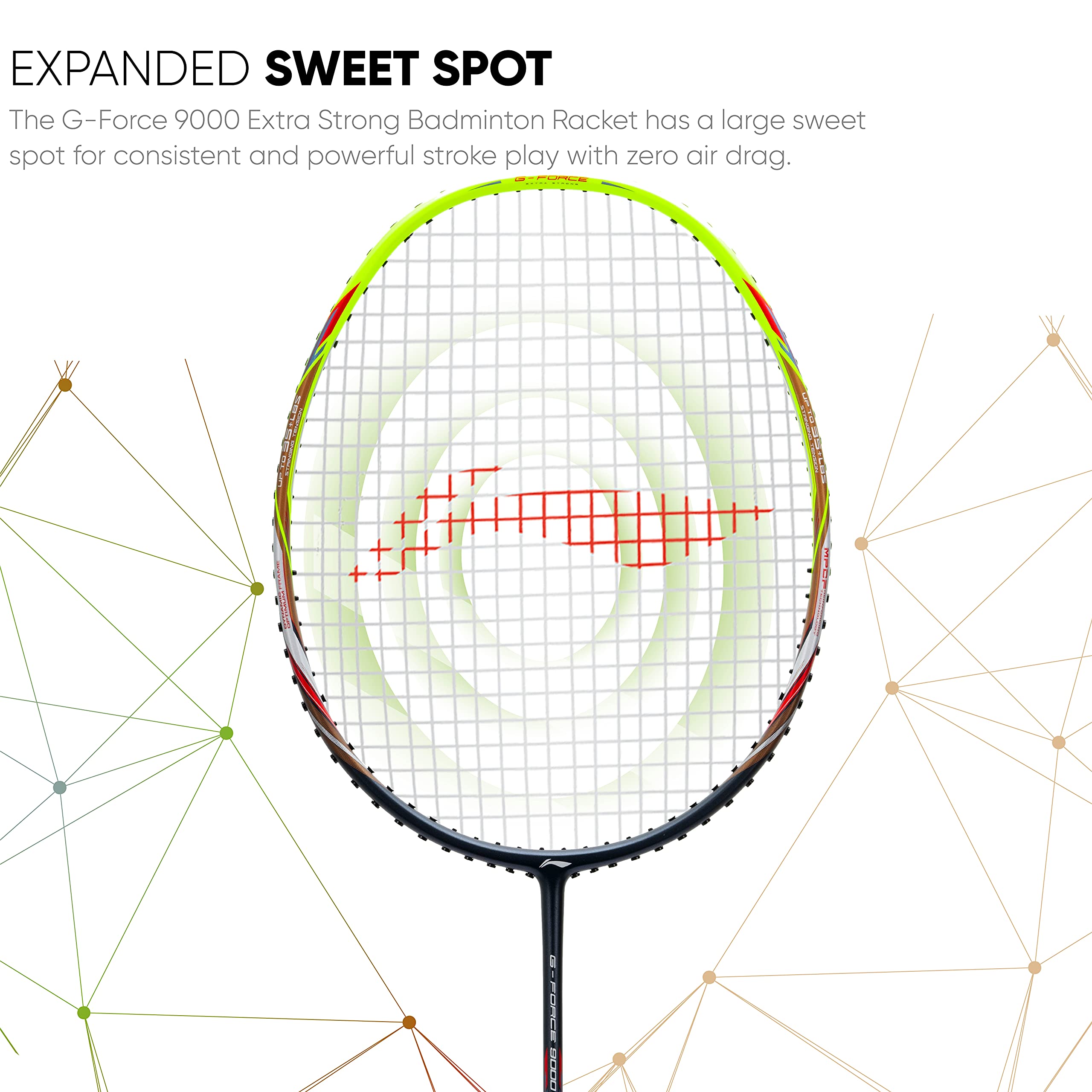 Snapklik.com : Li-Ning G-Force Extra Strong 9000 Carbon Fiber Strung ...
