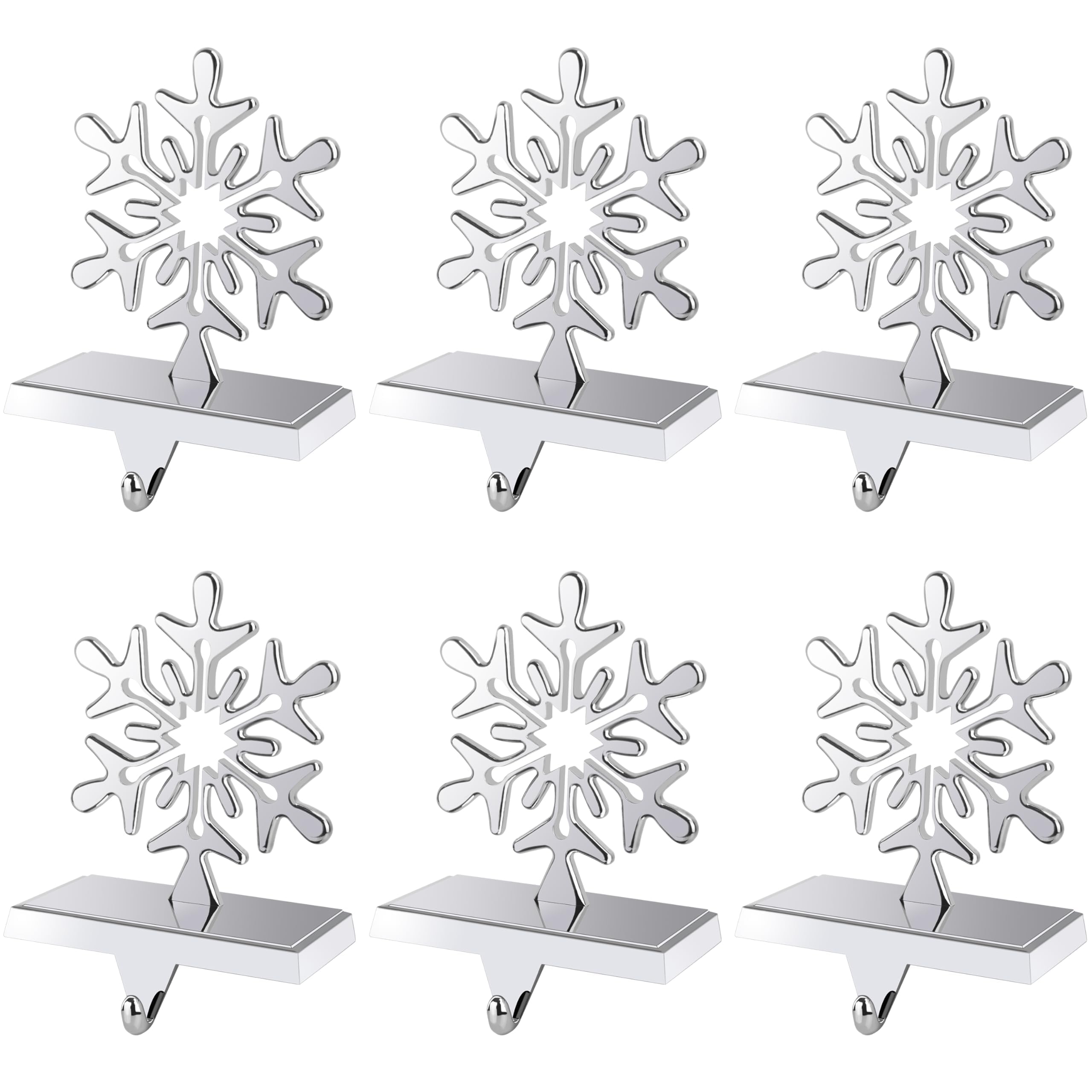 Amazon.com: OCTERIC 4 Packs Christmas Snowflake Stocking Holders ...