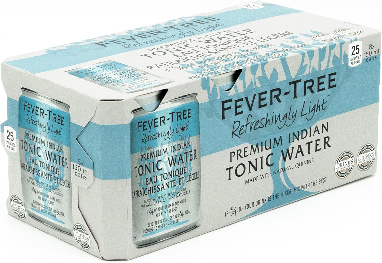 Fever-Tree Refreshingly Light Tonic Water: 150 mL x 8 cans : Amazon.ca ...