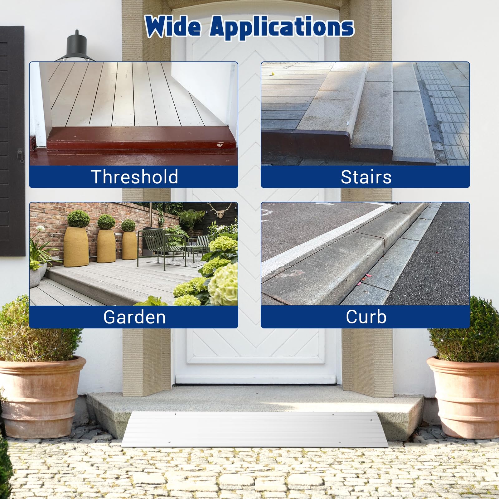 Snapklik.com : 1" Rise Threshold Ramps For Doorways