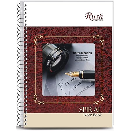 Rush Note Books Semi Rough A4 Spiral Notebook Ruled (Pack of 4),Single ...