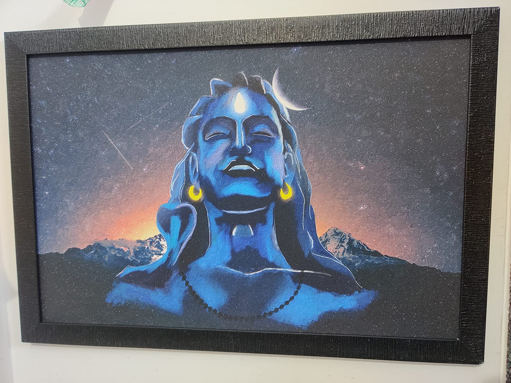 ArtX Paper Adiyogi Mahakaal Framed Wall Art Painting, Multicolor ...