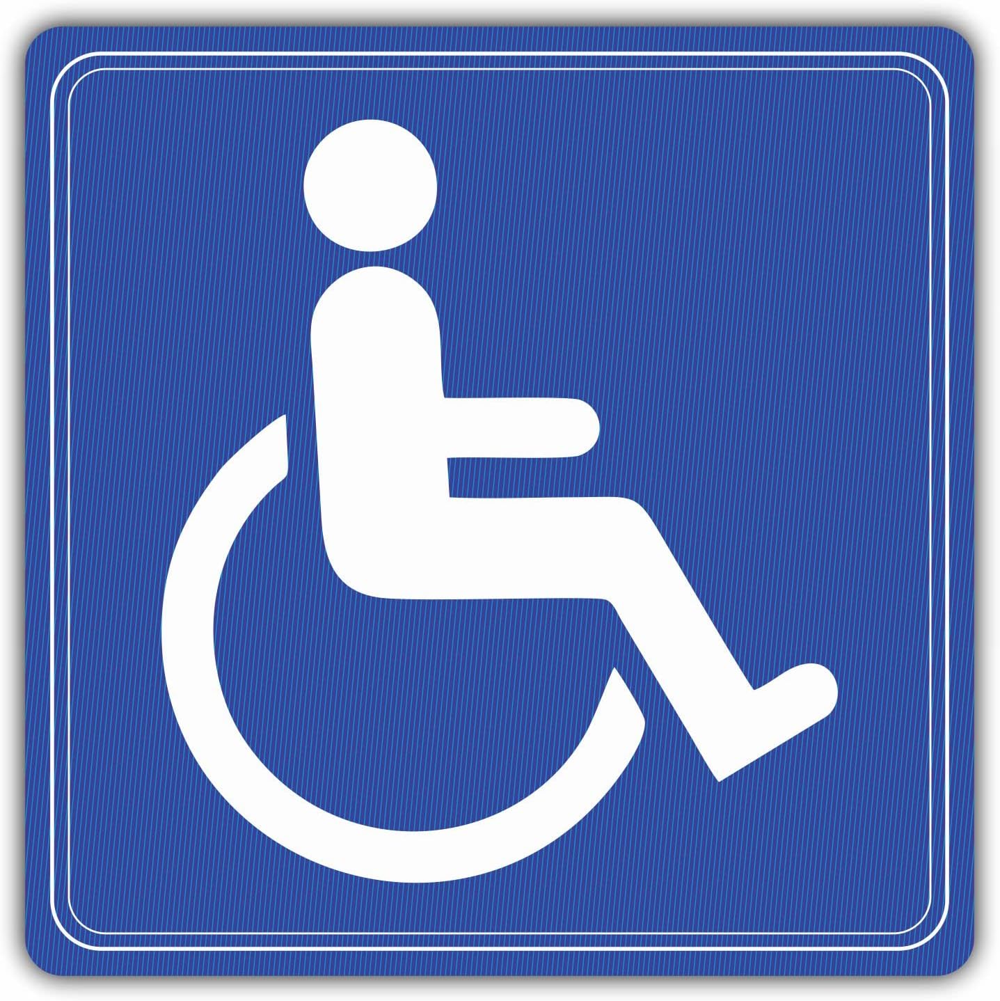 Amazon.com: Handicap Sign Stickers, Disabled Wheelchair Symbol, Easy to ...