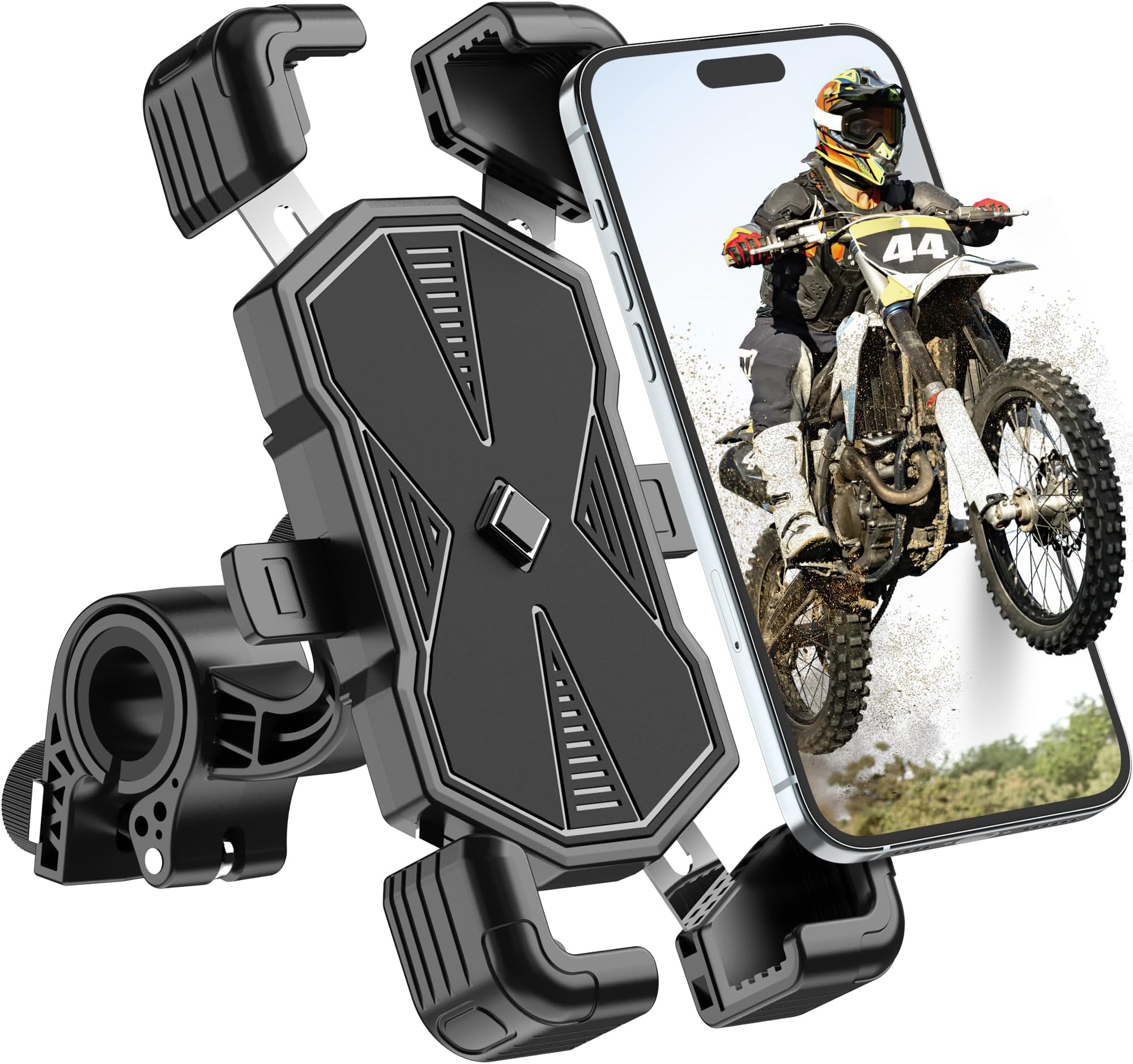 Estralia Bike Phone Holder, Motorcycle Phone Mount, Detachable ...