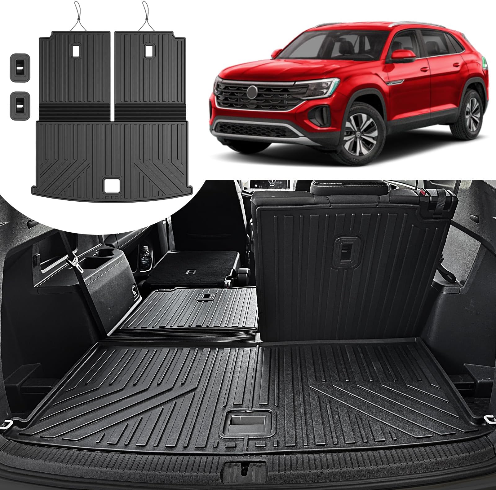 Amazon.com: JOULARISE Cargo Mat with Backrest Mats for Volkswagen VW ...