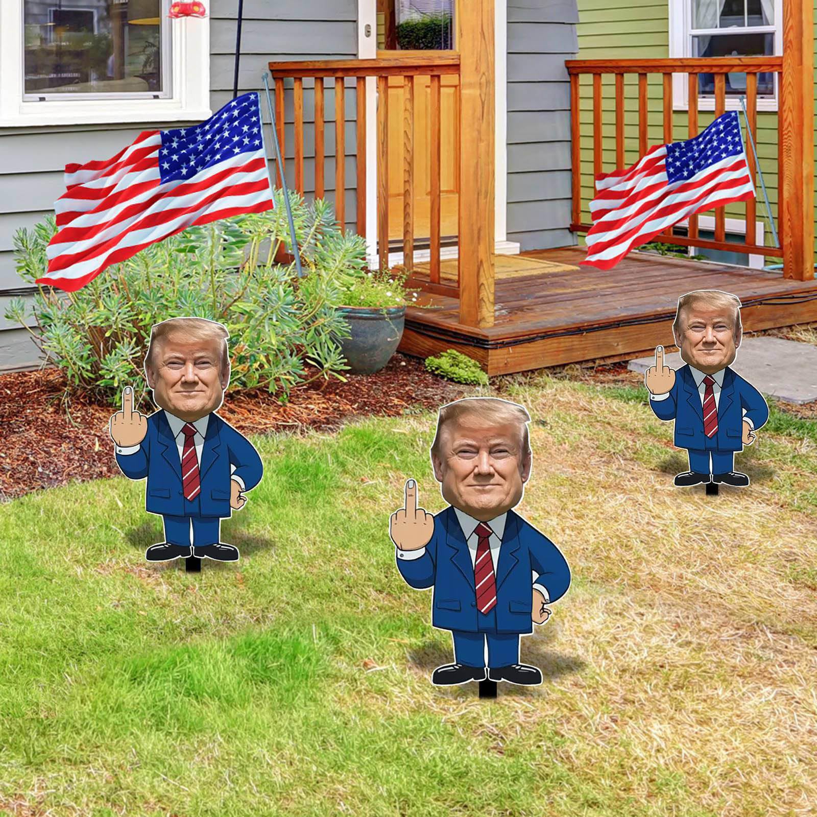 Snapklik.com : Smilelife Trump Yard Sign 2024 Trump Middle Finger Yard ...