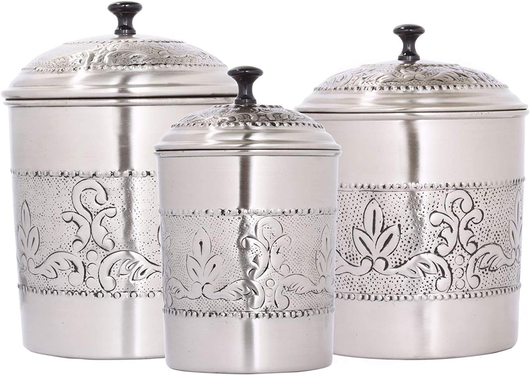 Amazon.com | Old Dutch 3- Piece Antique Embossed "Victoria" Canister ...
