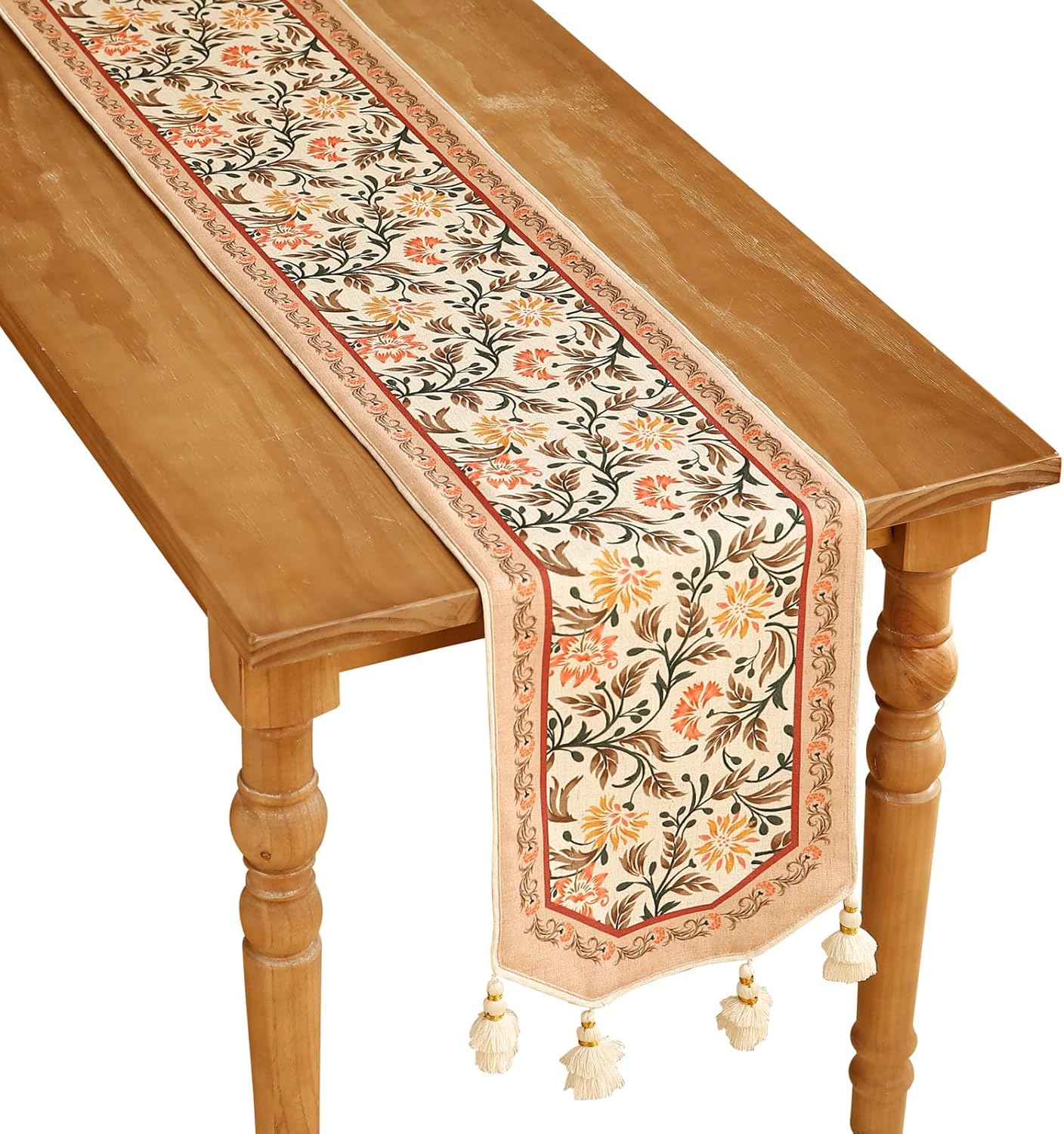 Amazon.com: ISAENNE Designer French Elegant Linen Table Runner 87 ...