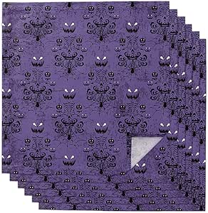 Amazon.com: Kitchen Cloth Napkins 6 Pack, Halloween Haunted Ghost House ...