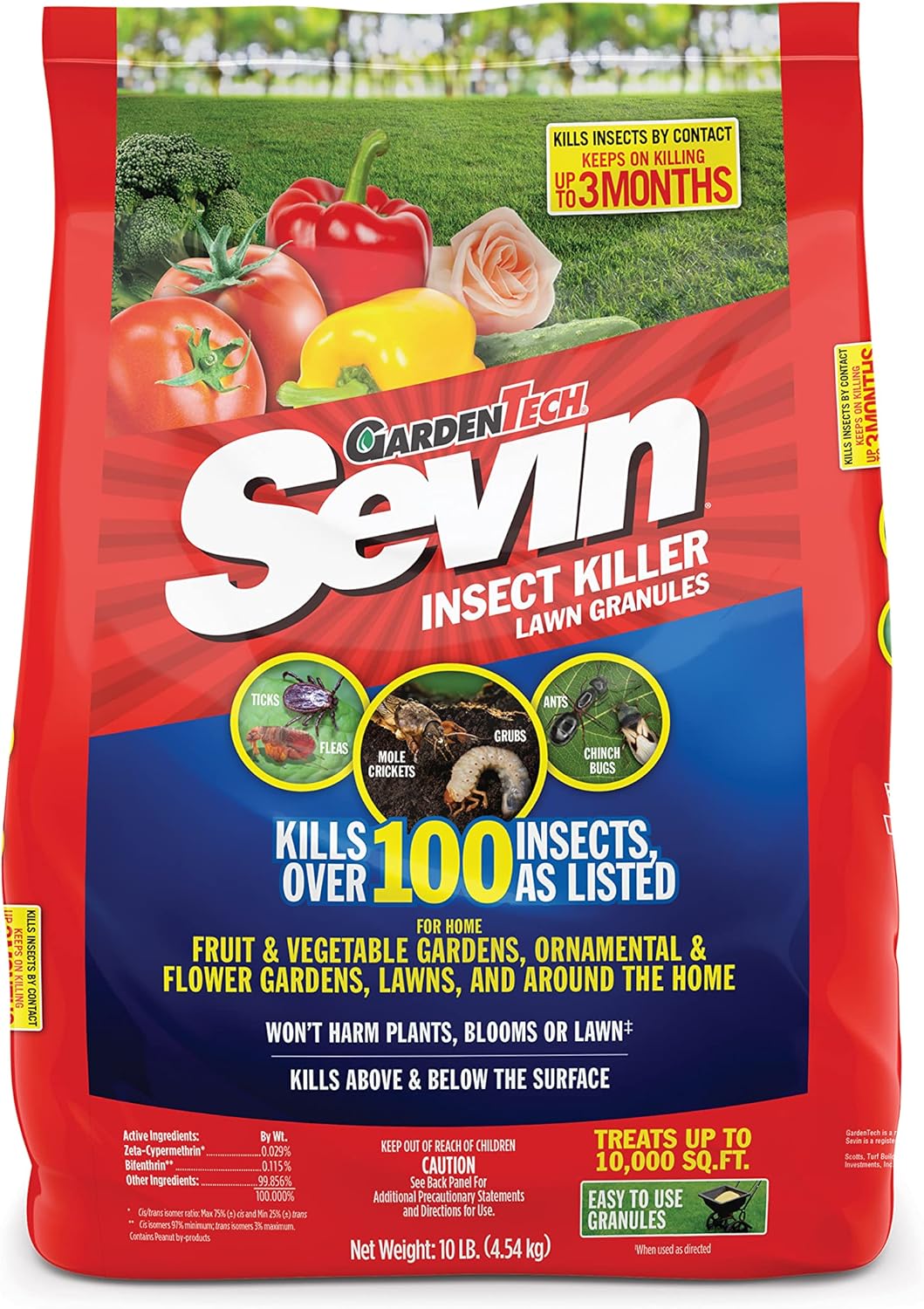 Amazon.com : Sevin 100530128 GardenTech Insect Killer Lawn Granules, 10 ...