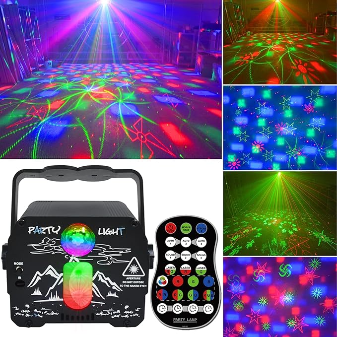 Amazon.com: Party Disco DJ Light with Remote Control, Portable Disco ...