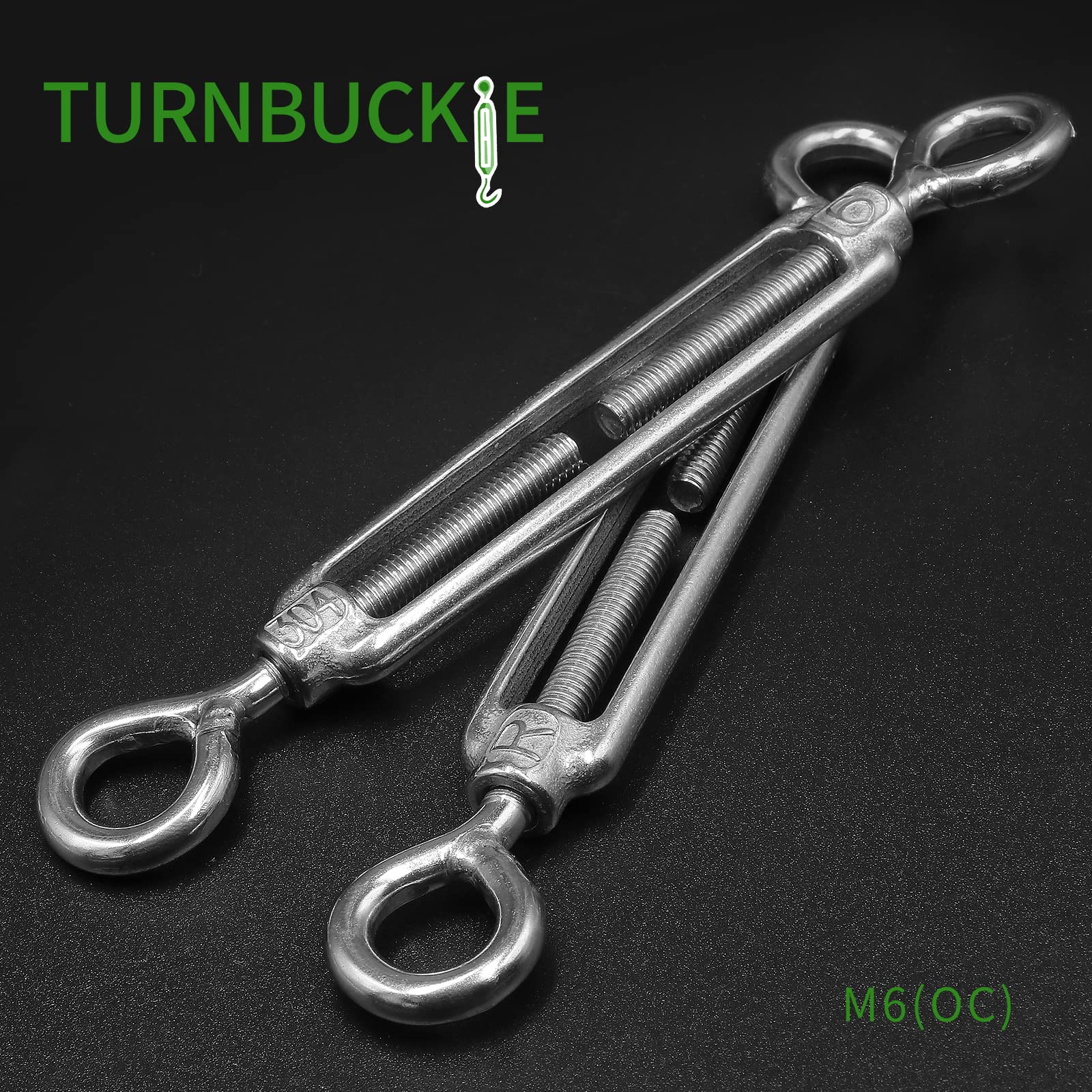 Snapklik.com : Jamiikury 3PCS M6 Eye & Eye Turnbuckle 304 Stainless ...