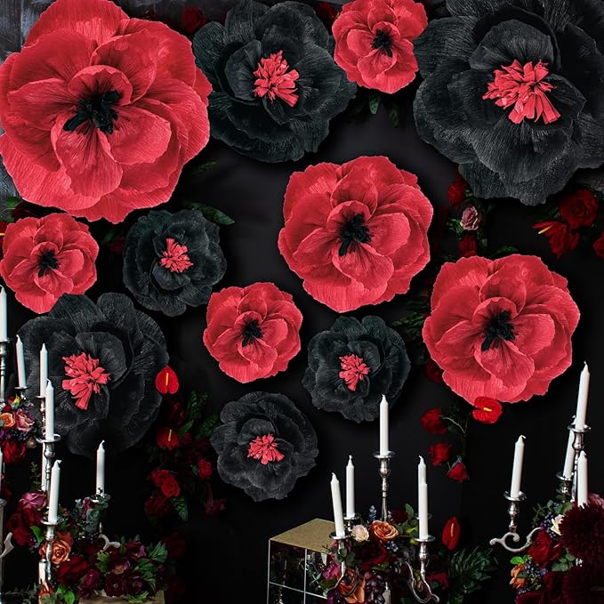 Amazon.com: Humyoun 12 Pcs Giant Paper Flowers Artificial Paper Flower ...