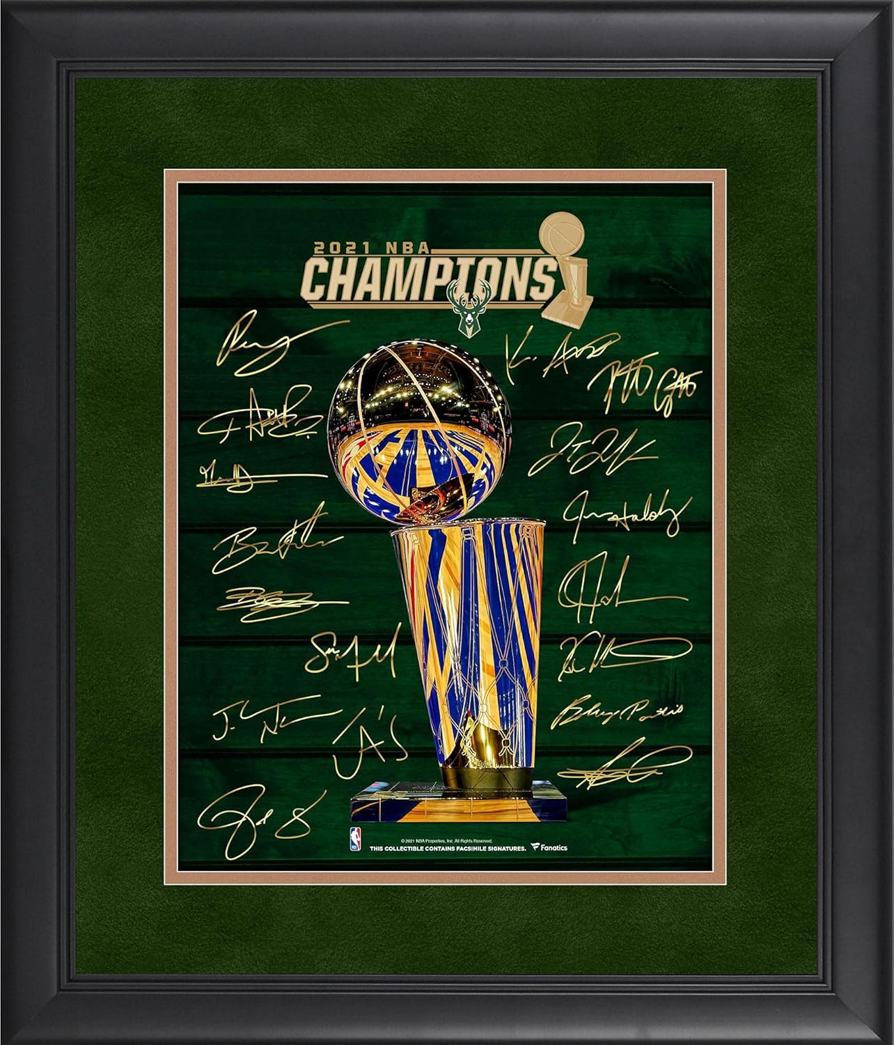 Milwaukee Bucks Framed 11" x 14" 2021 NBA Finals Champions Collage with ...