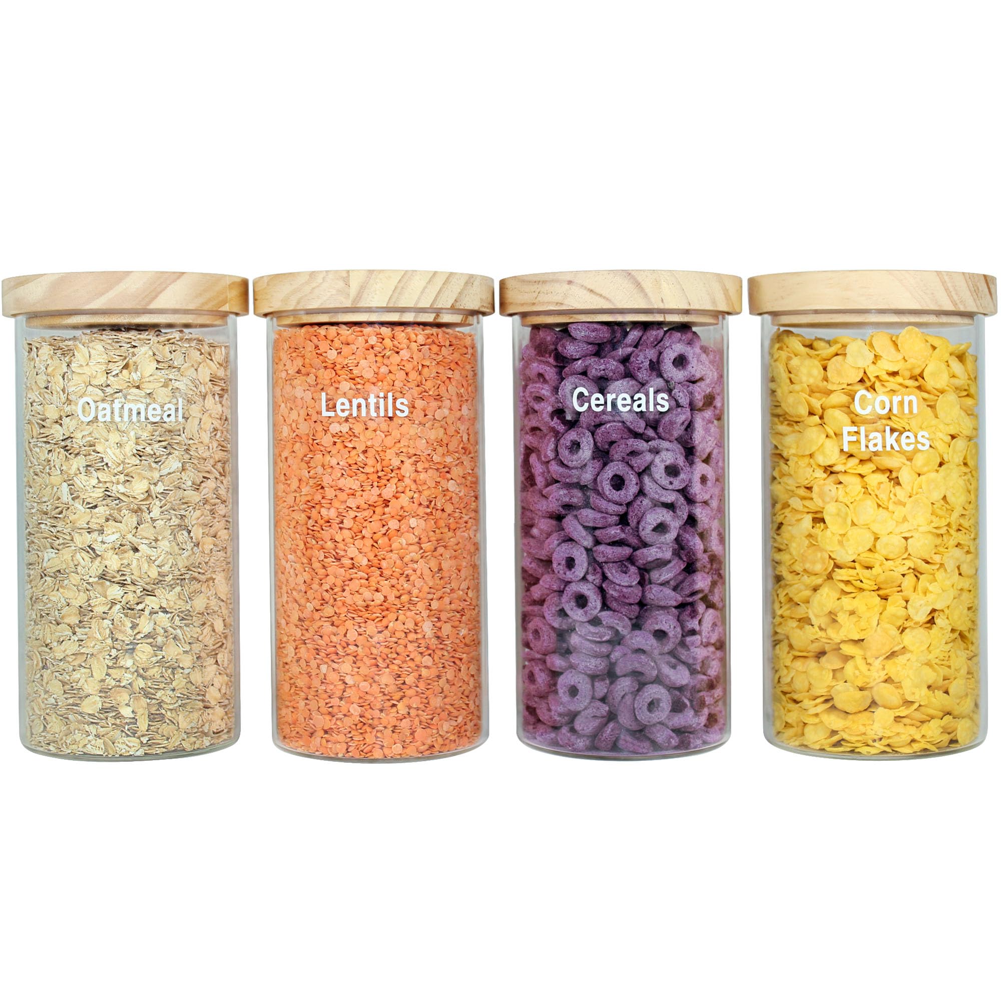 Amazon.com: Urban Green Glass Jars with Wood Lids (4X40) : Home & Kitchen