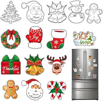 Amazon.com: 29 Pieces Christmas Refrigerator Magnets Retro Christmas ...