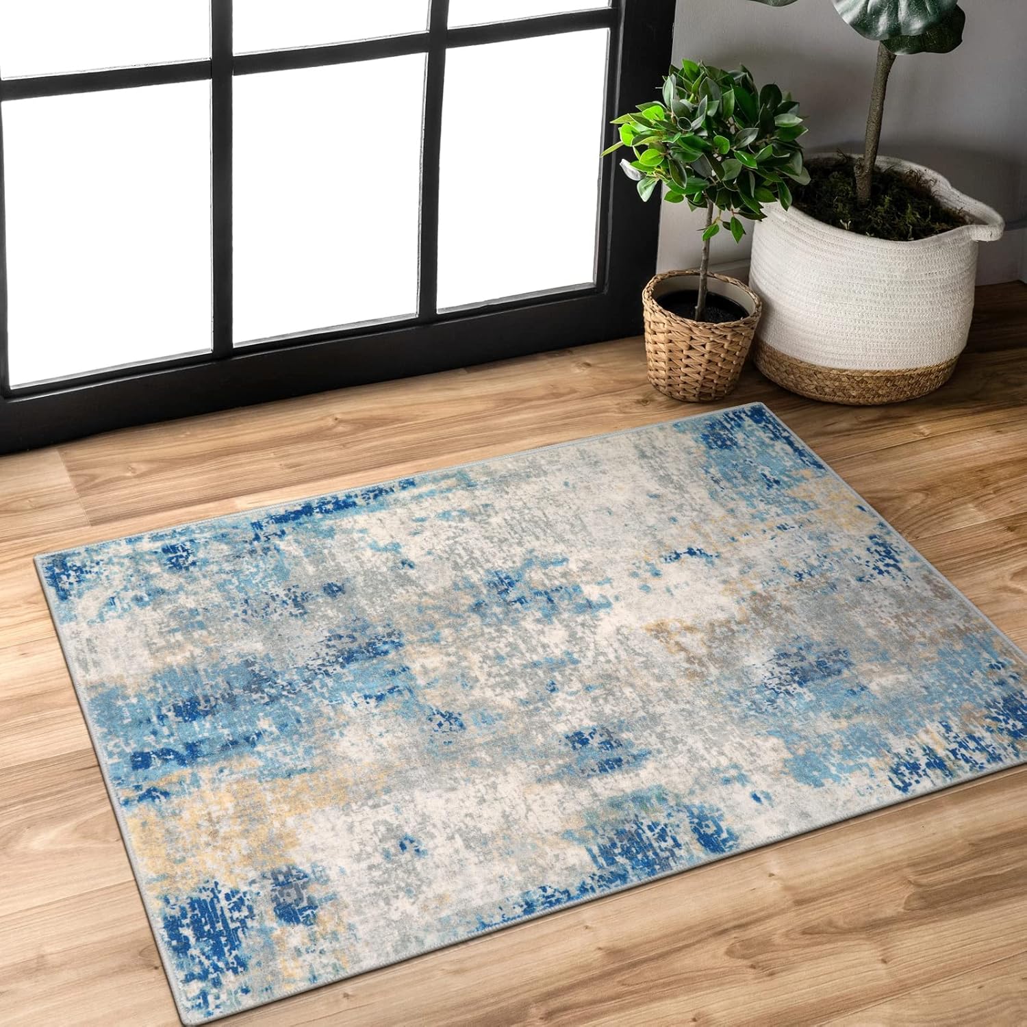 Amazon.com: Morebes Abstract 2x3 Rugs for Kitchen, Modern Washable ...