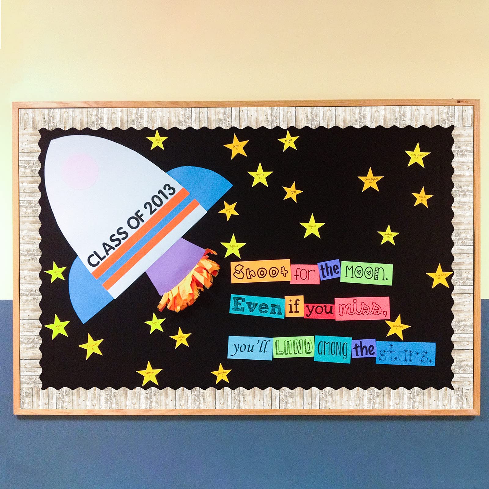 Snapklik.com : White Wood Bulletin Board Border Trim For Classroom ...