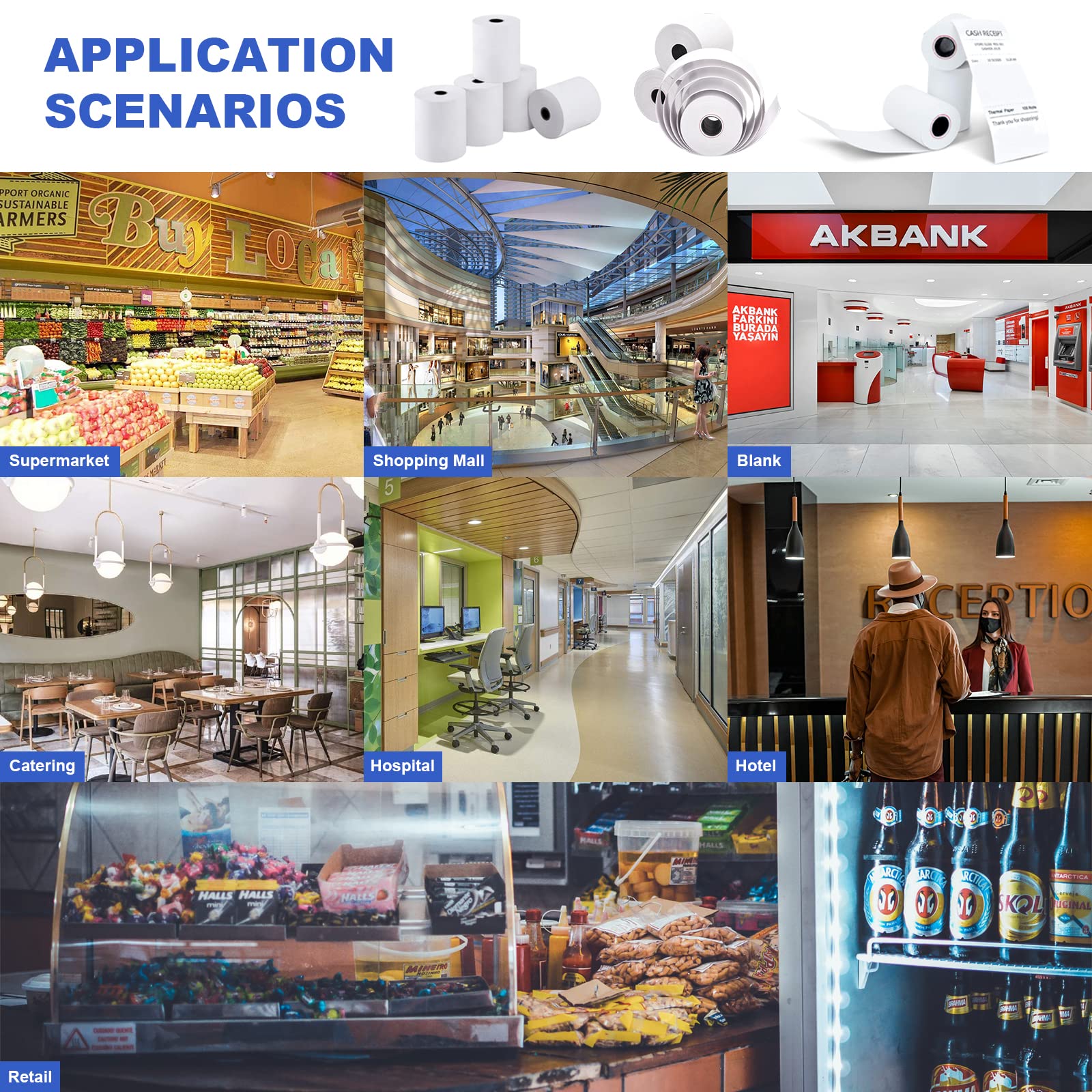 Snapklik.com : SJPACK Thermal Paper 2 1/4" X 85 Pos Receipt Paper, 50 ...