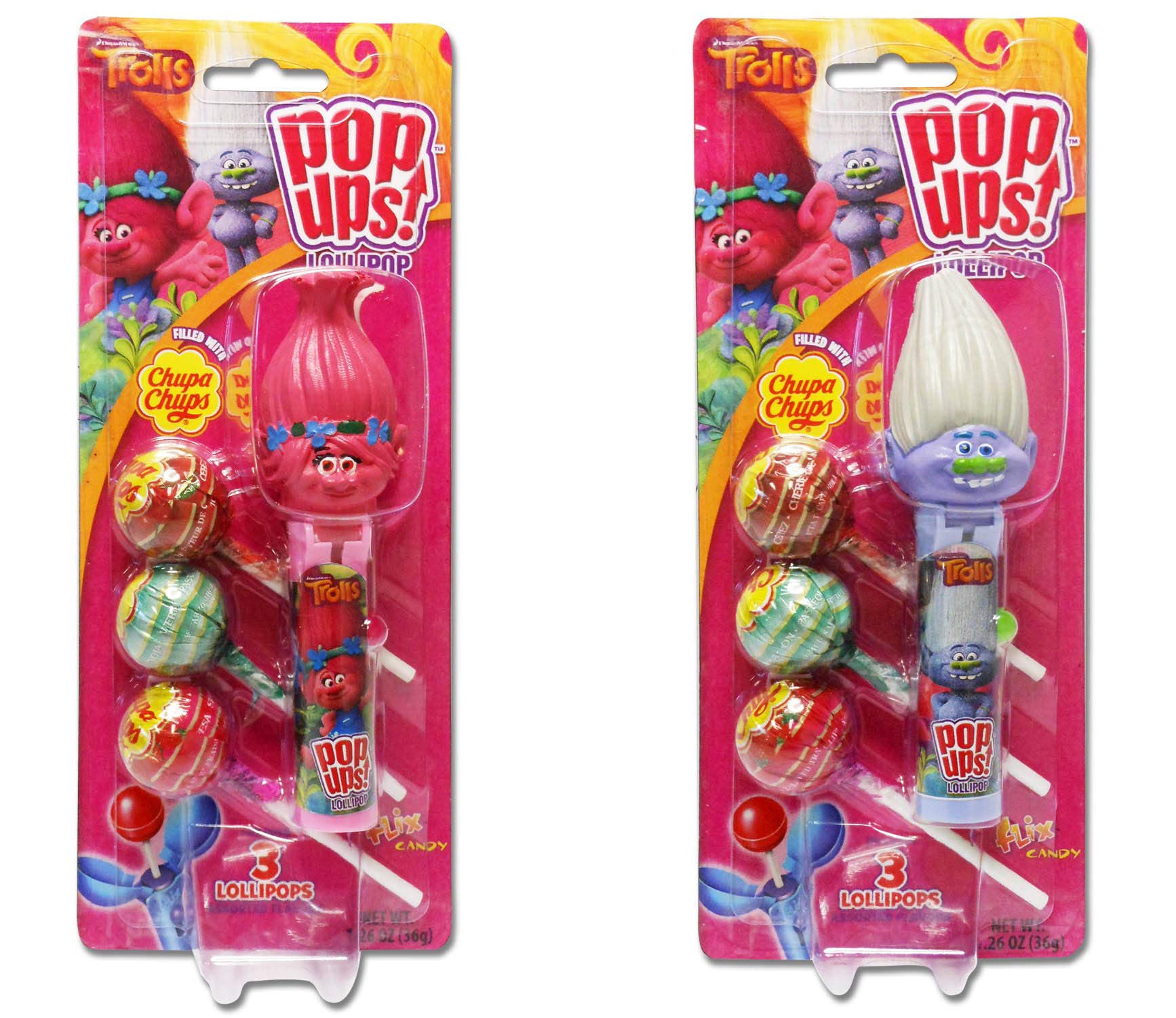 Dreamworks Trolls Pop Ups Lollipop With Chupa Chups Lollipops Pack ...