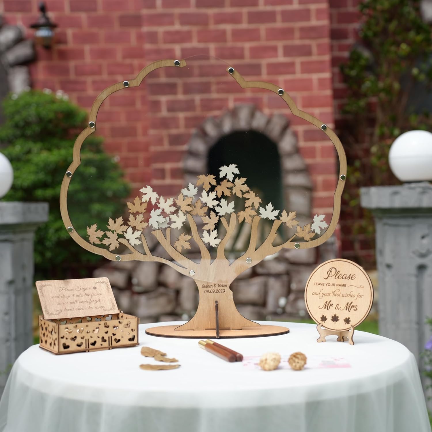 Amazon.com: Rustic Wedding Guest Book Alternative Frame, Custom ...
