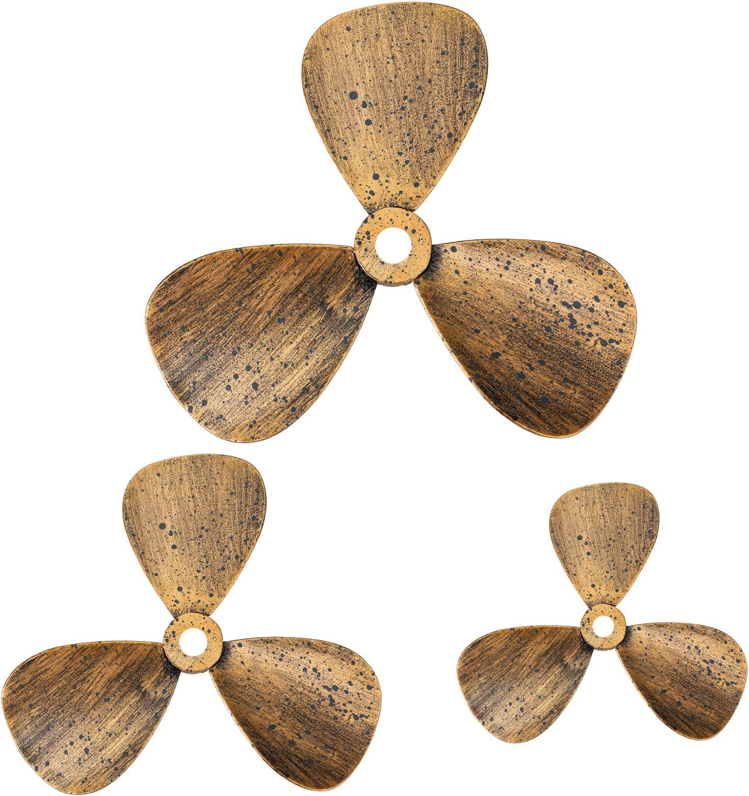 Amazon.com: Gisafai 3 Pcs Metal Nautical Ship Propeller Wall Decor ...