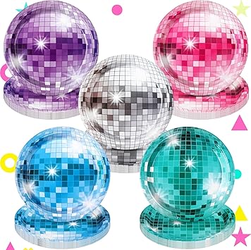 Amazon.com: FillTouch 50 Pcs 70s Disco Ball Party Plates 9 Inch Disco ...