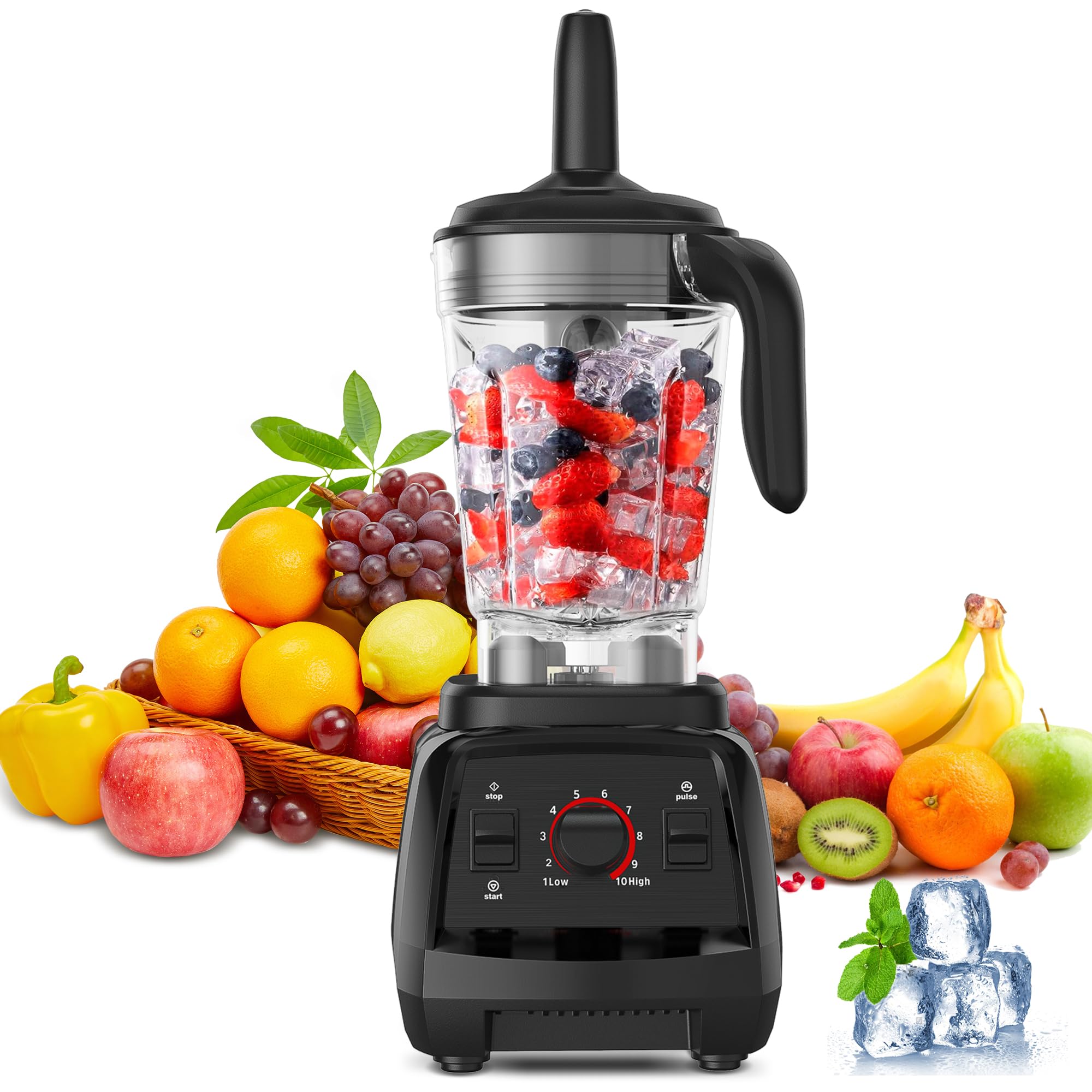 Amazon.com: JUSANTE Smoothie Blender, 1800W Professional Blender for ...