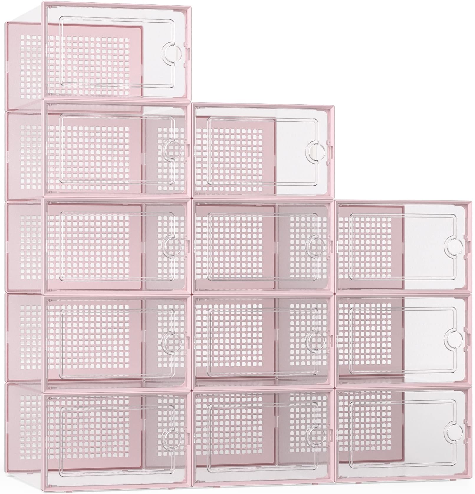 Amazon.com: Gilroy Clear Plastic Shoes Storage Box Shoebox Containers ...