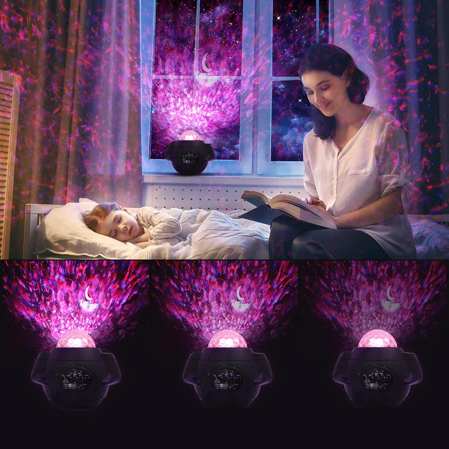 ENUOLI Star Projector Light Ocean Wave Night Projector Color Changing ...