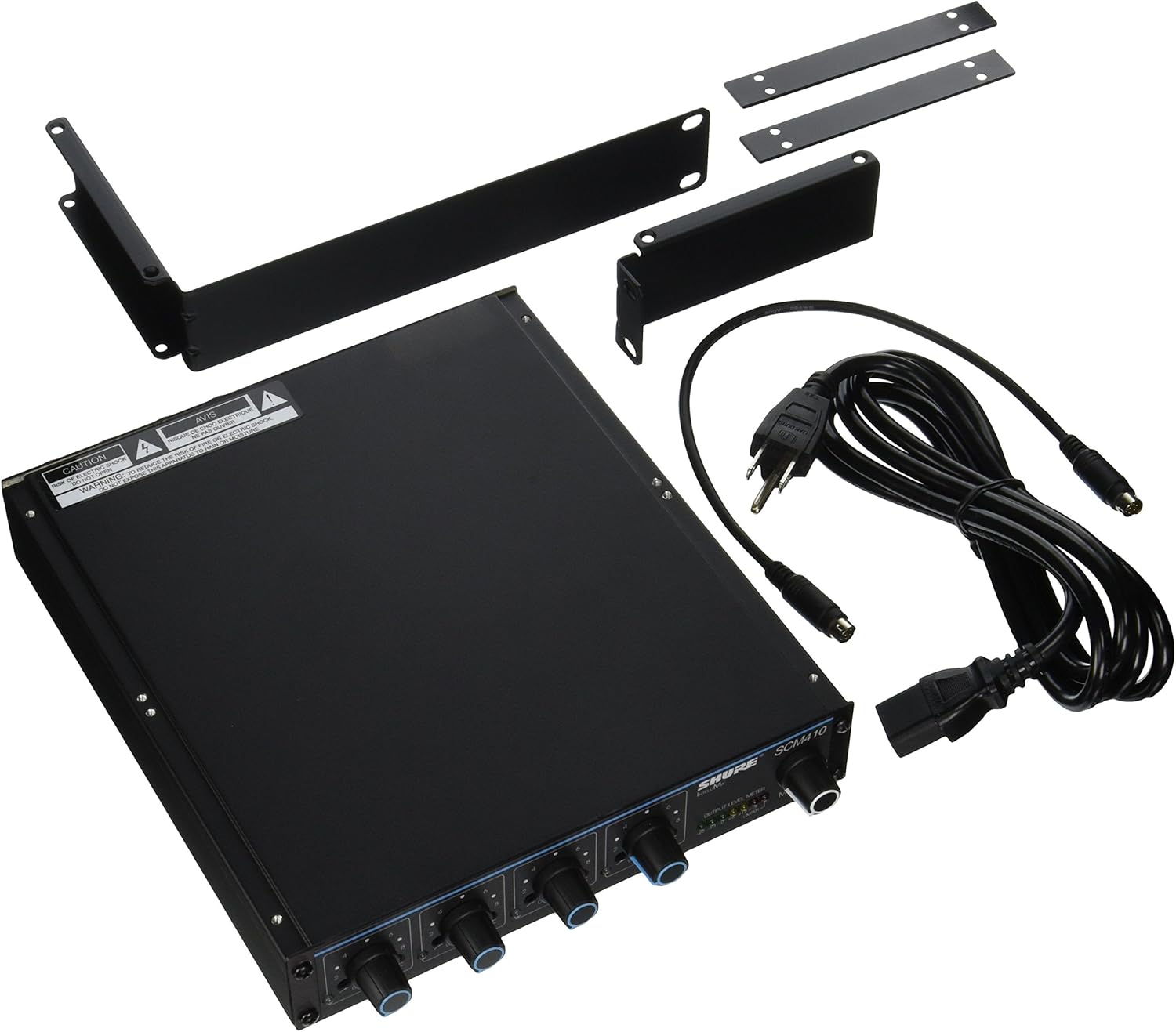 Amazon.com: Shure SCM410 4-Channel Automatic Microphone Mixer (12V ...