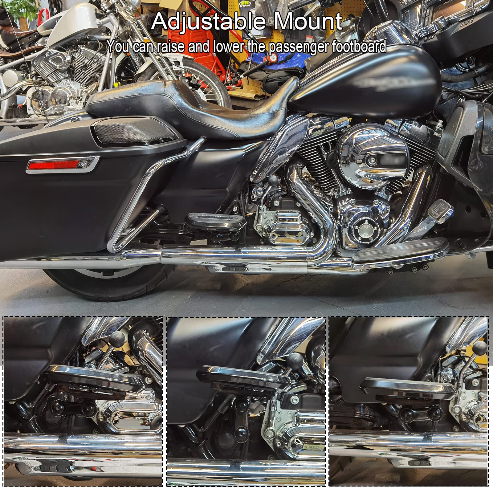 Snapklik.com : Adjustable Rear Passenger Footboard Floorboard