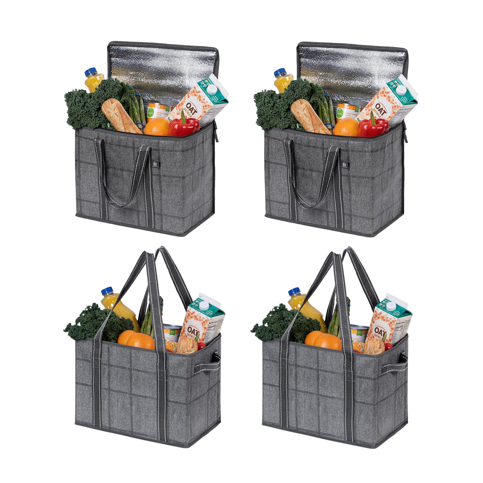 Amazon.com - VENO 4 Pack Reusable Grocery Bag Bundle (2 Pack Heavy Duty ...