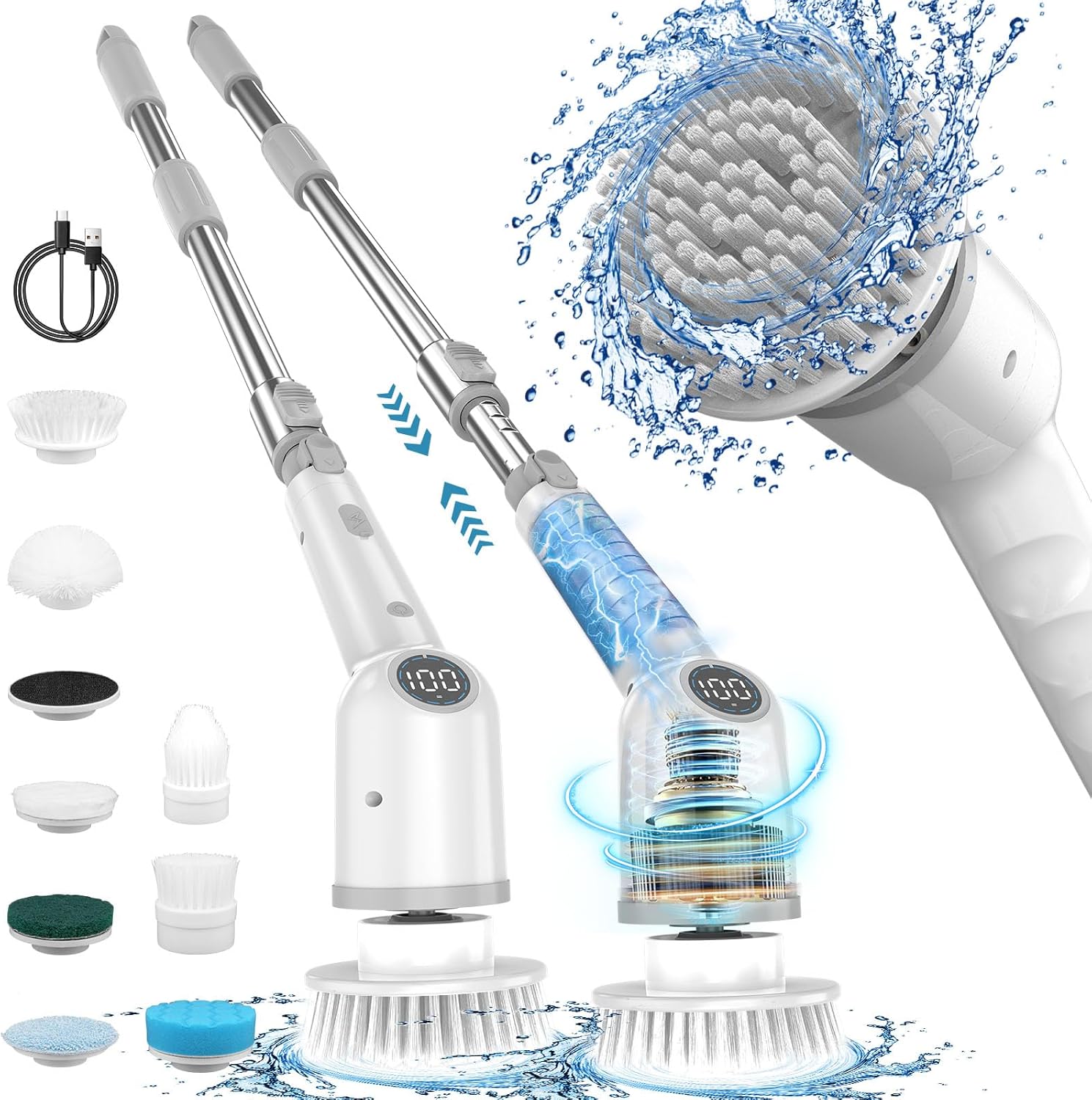 Amazon.com: MAXTOP UltraClean Pro 9-in-1 Electric Bathroom Scrubber ...