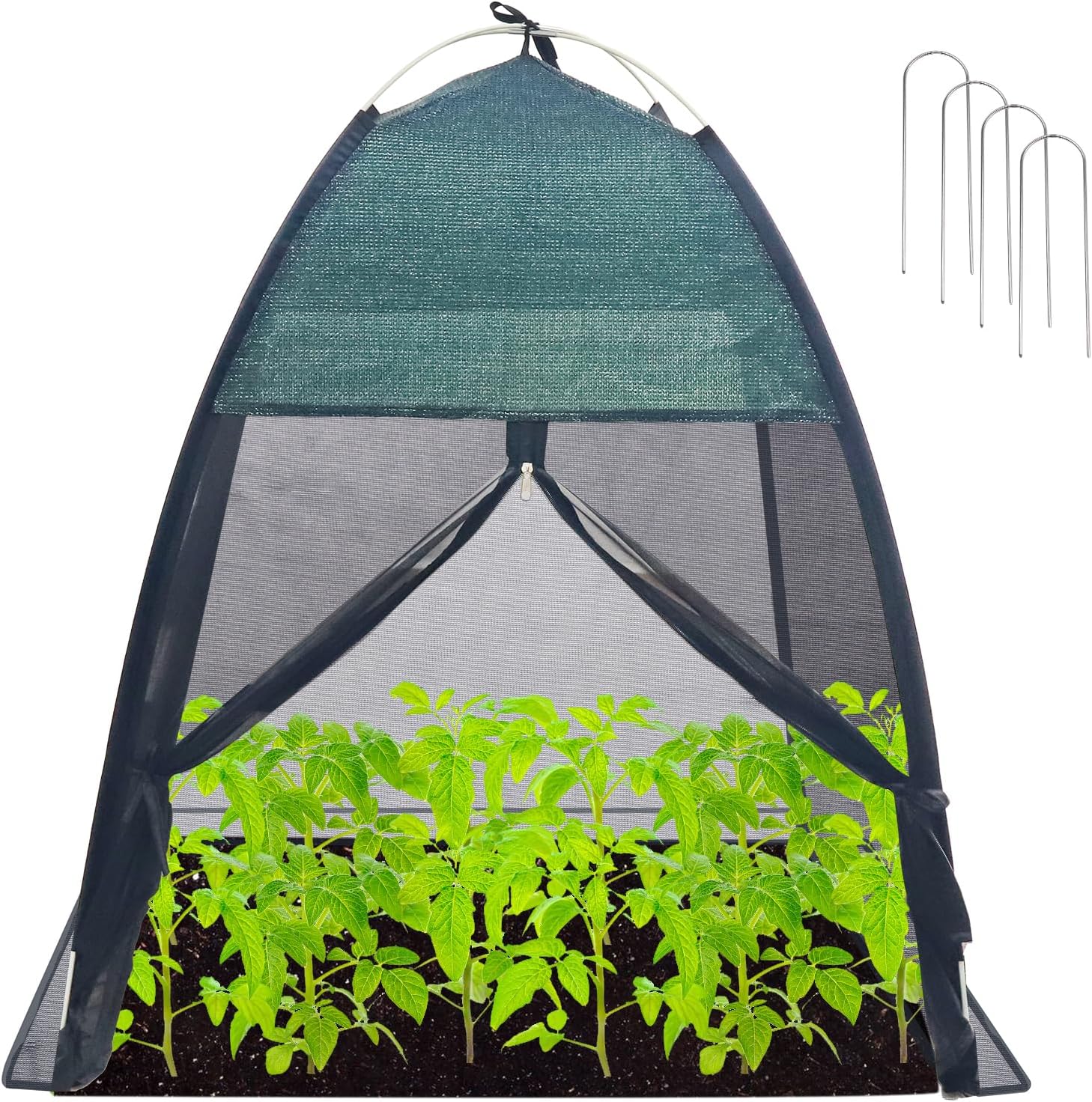 Amazon.com : Derlights Garden Netting Cover, Pest Guard Cover with Zip ...