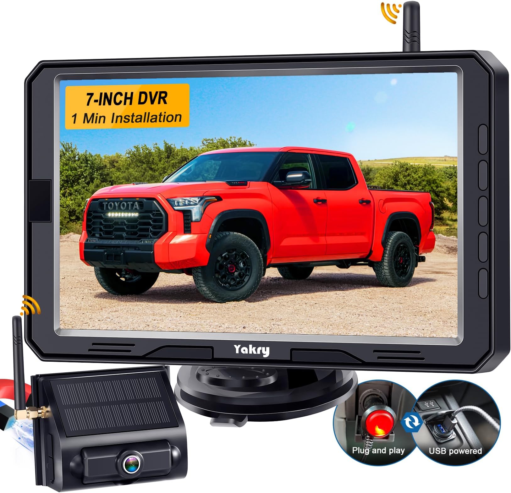 Amazon.com: Wireless Backup Camera for RV Trailer: Solar Magnetic Easy ...